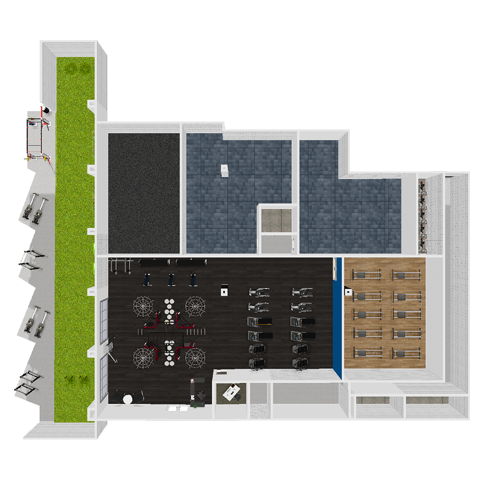 Expertise gym layout desing in specialized wellness